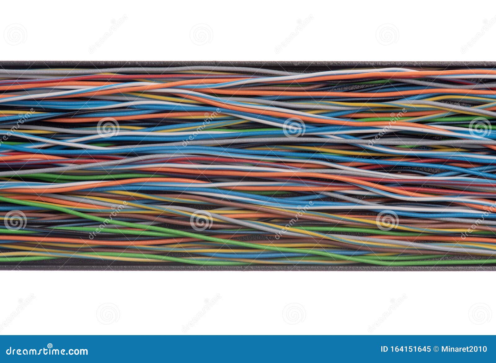 Electrical Cable Wire on Bus Isolated on White Stock Image - Image of ...