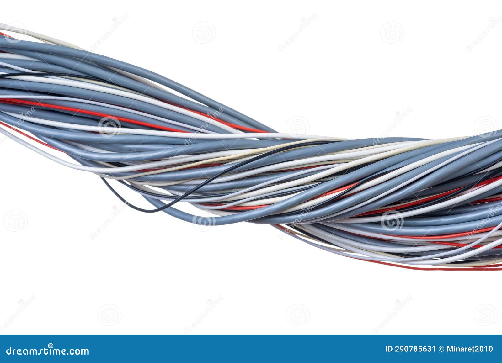 Electrical Cable Wire Isolated on White Stock Image - Image of ...