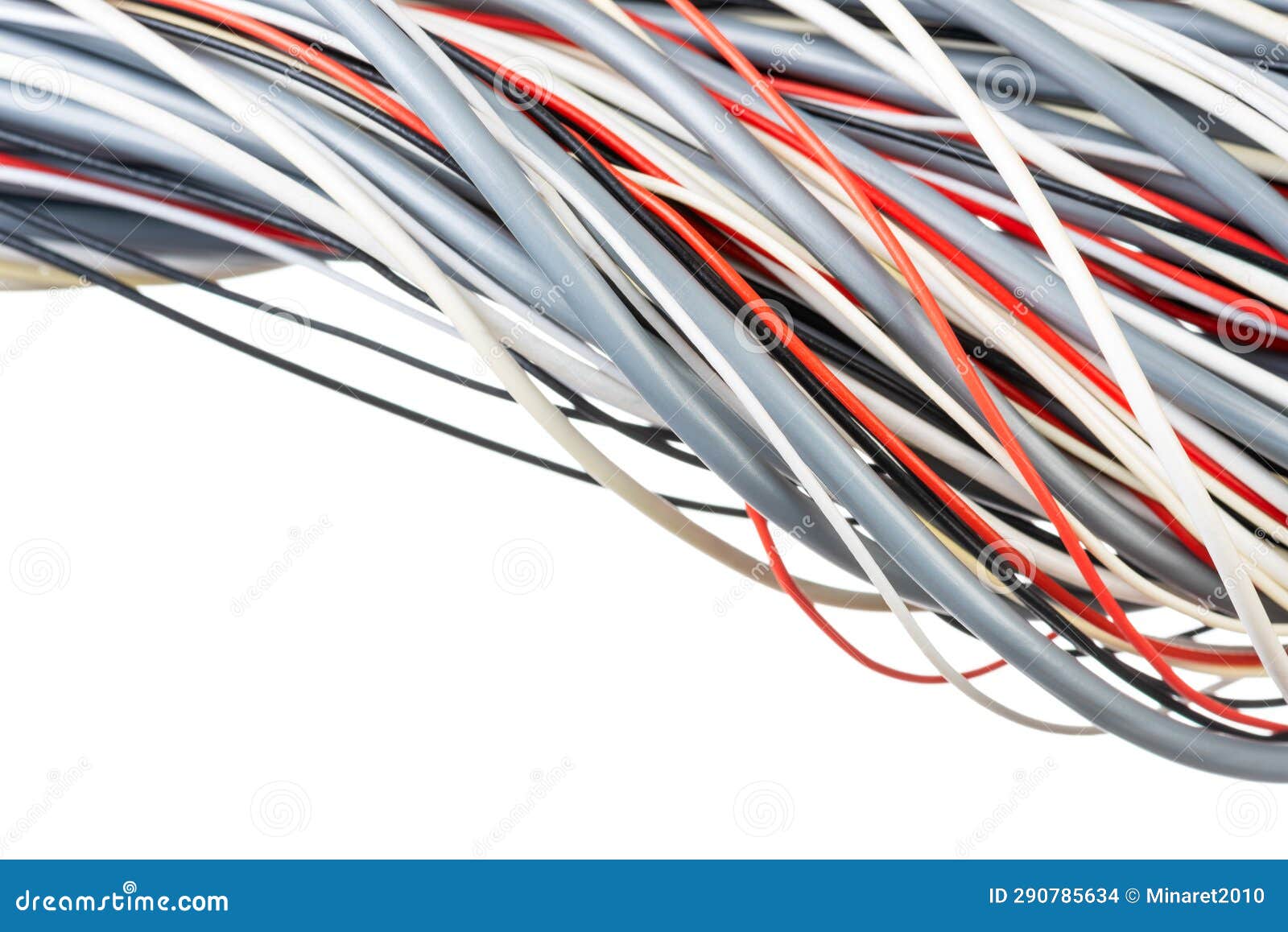 Electrical Cable Wire Isolated on White Stock Photo - Image of ...
