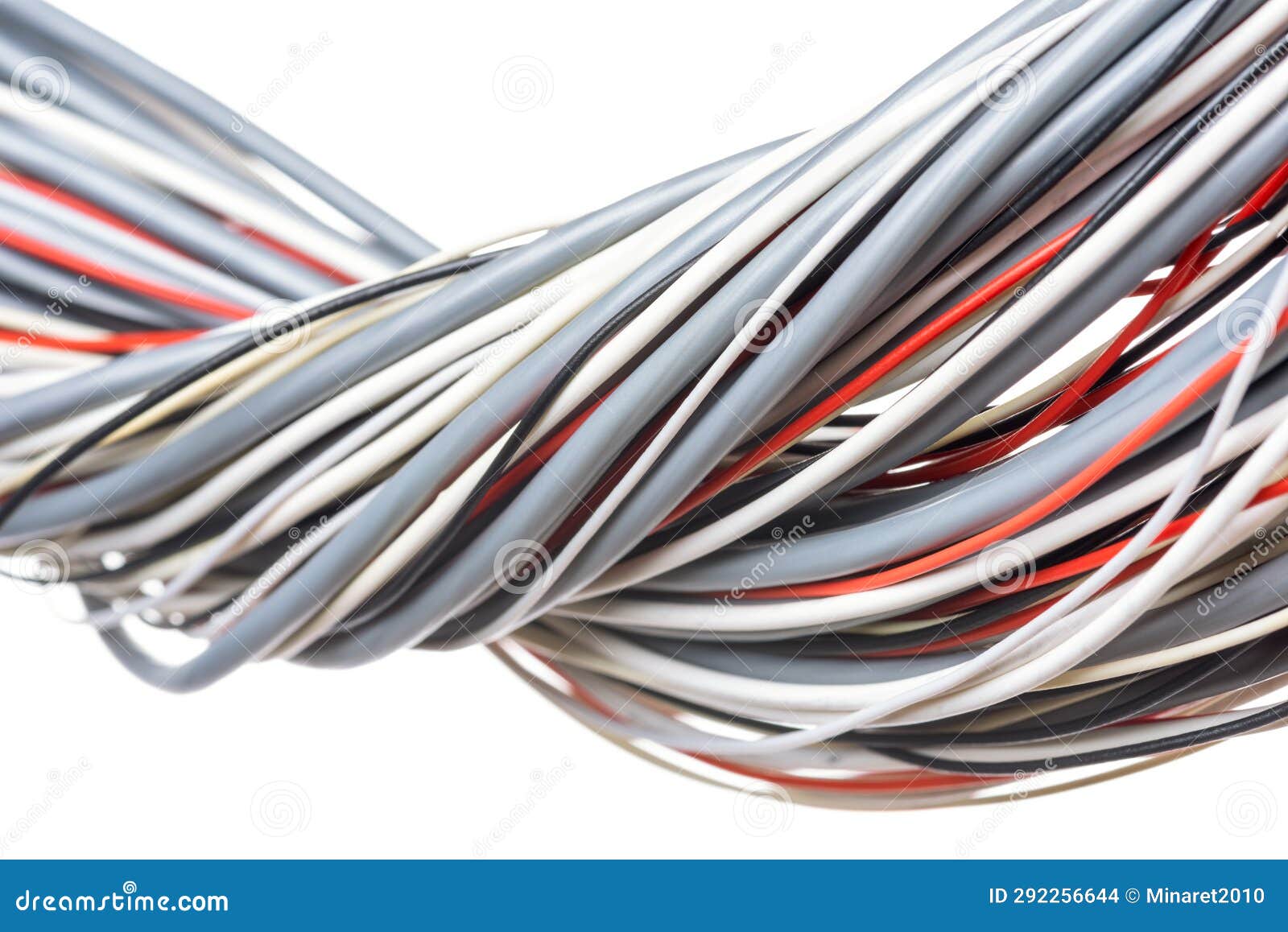 Electrical Cable Wire Isolated on White Stock Photo - Image of ...