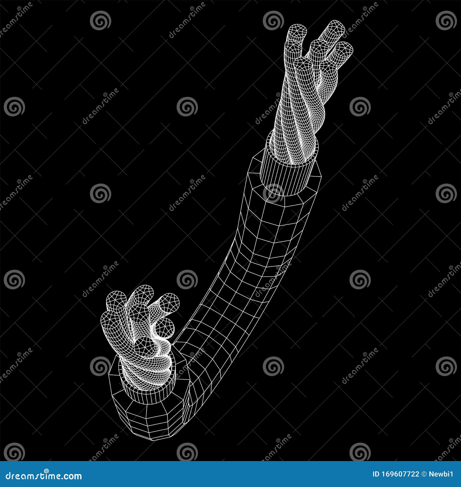 Electrical cable wireframe stock vector. Illustration of energy - 169607722