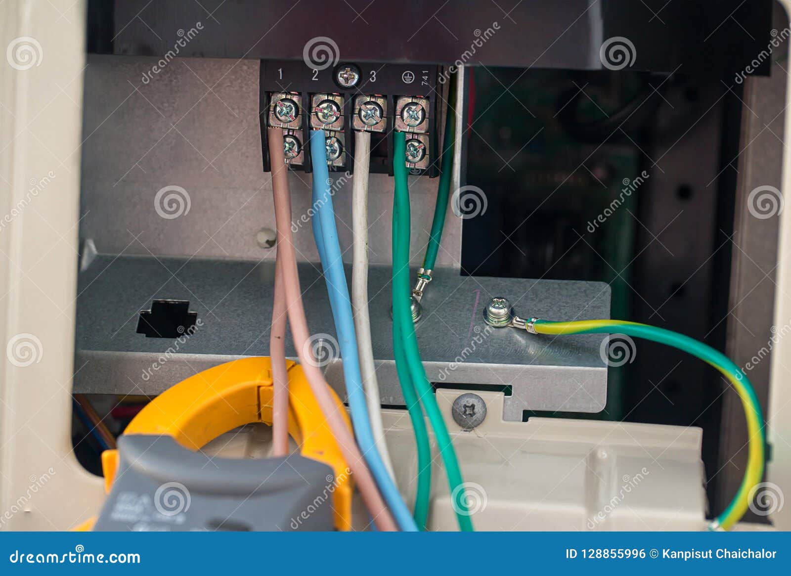Electrical Cables with Terminal Block . Electrical Wires is Connected ... Electrical Cables with Terminal Block . Electrical Wires is Connected ...