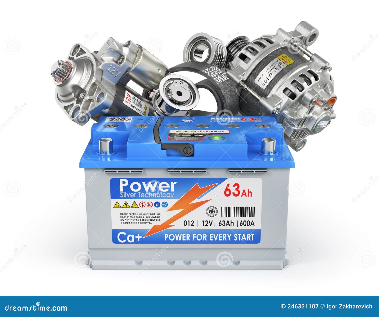 Car Alternator Belt Isolated On A White Background. Stock Illustration ...