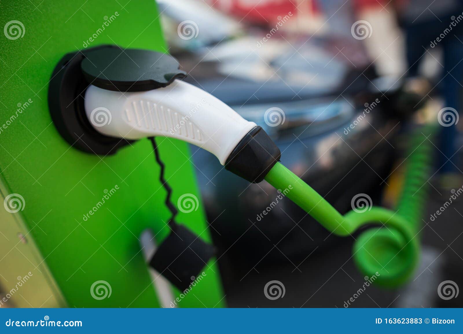 Electrical Charging Station for a Car Stock Image - Image of closeup ...
