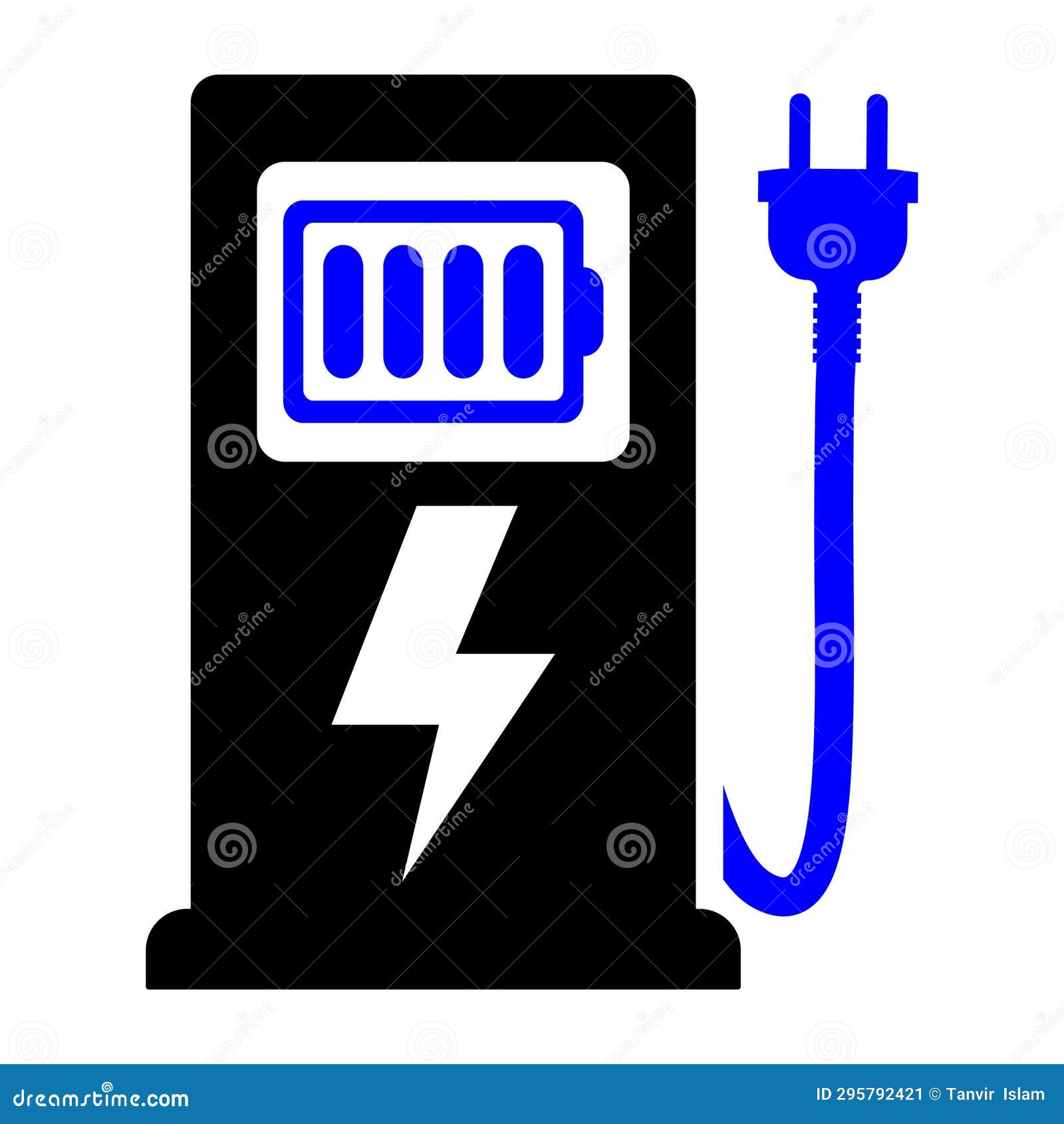 Electrical Charging Station Icon Stock Illustration - Illustration of ...
