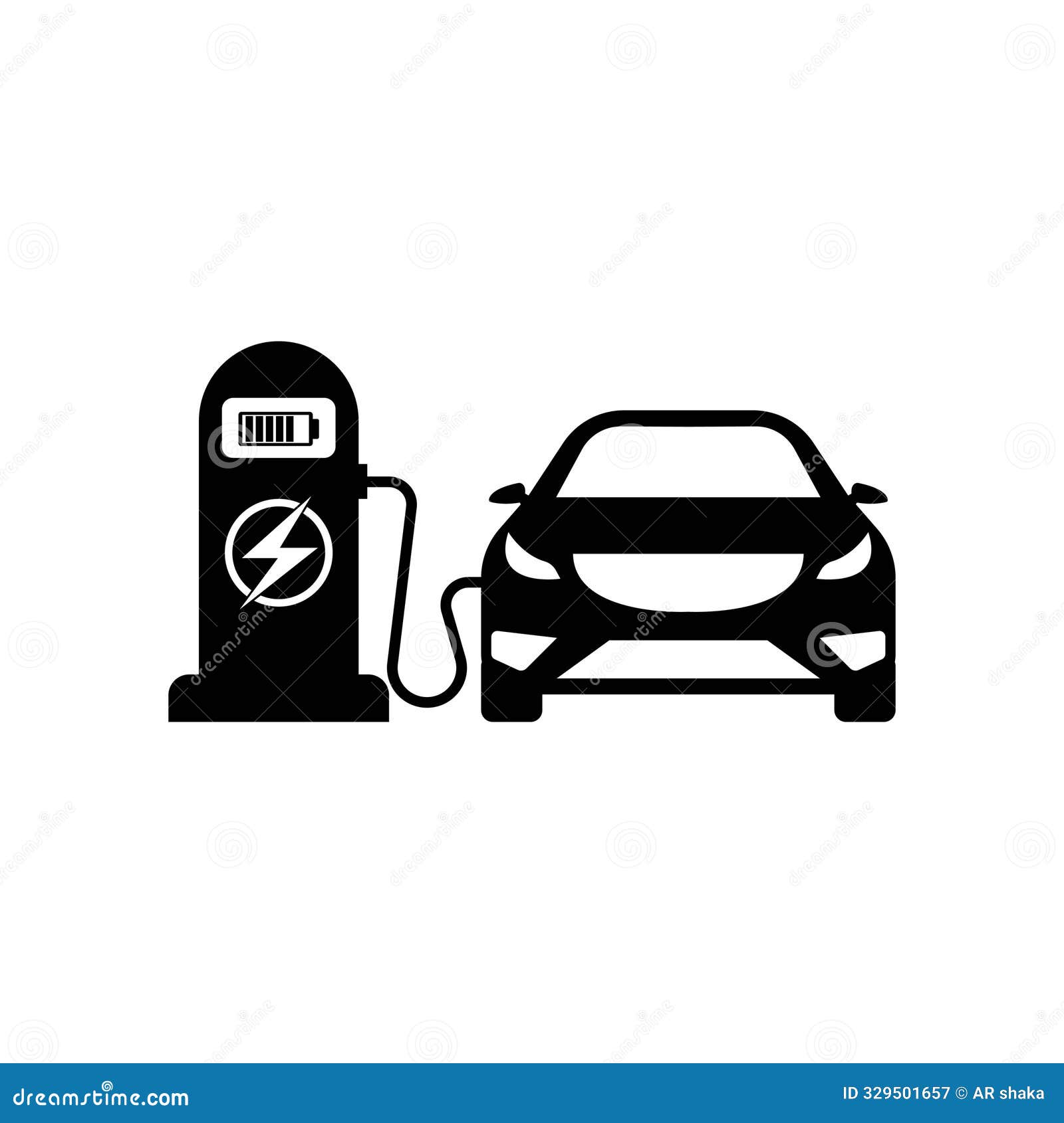 Electrical Charging Station Icon Logo Stock Illustration - Illustration ...