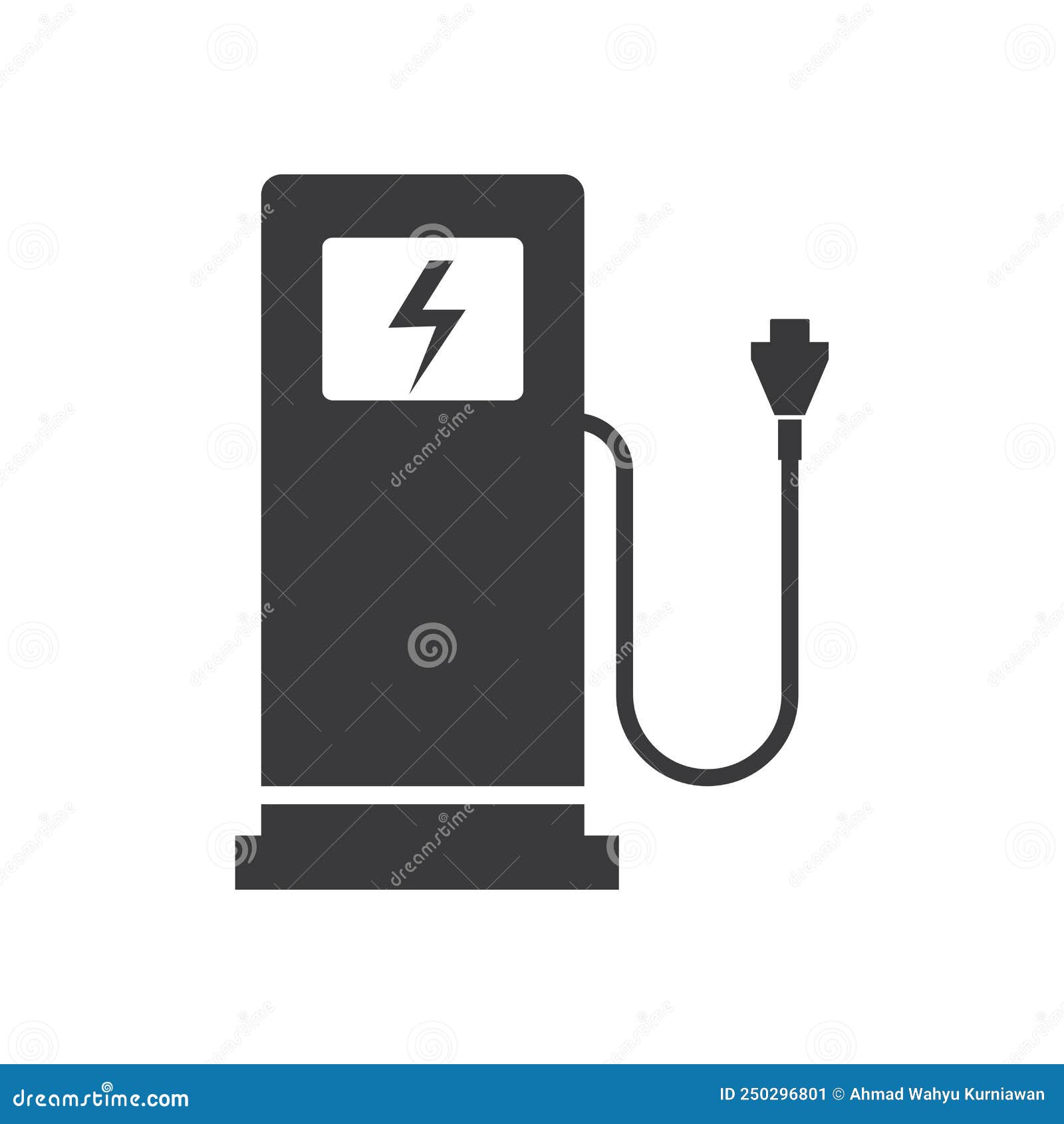 Electrical Charging Station Icon Stock Vector - Illustration of nature ...