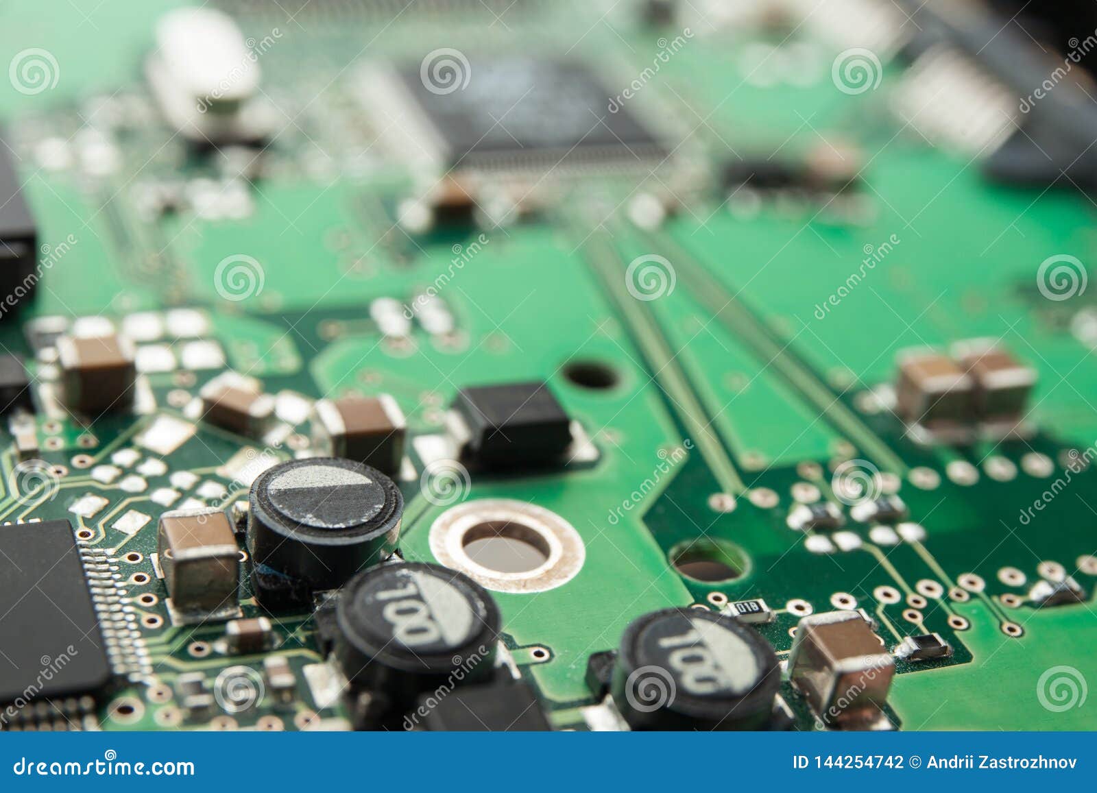 Electrical Circuit Board with Details, Selective Focus Stock ...