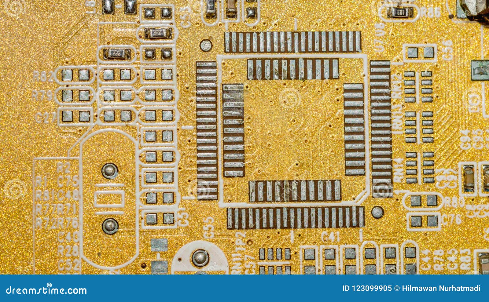 Electrical Circuit Board with Many Conductors Close Up Stock Image ...