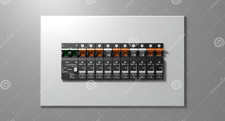 Electrical Circuit Breaker Panel Stock Image - Image of build, fusebox ...