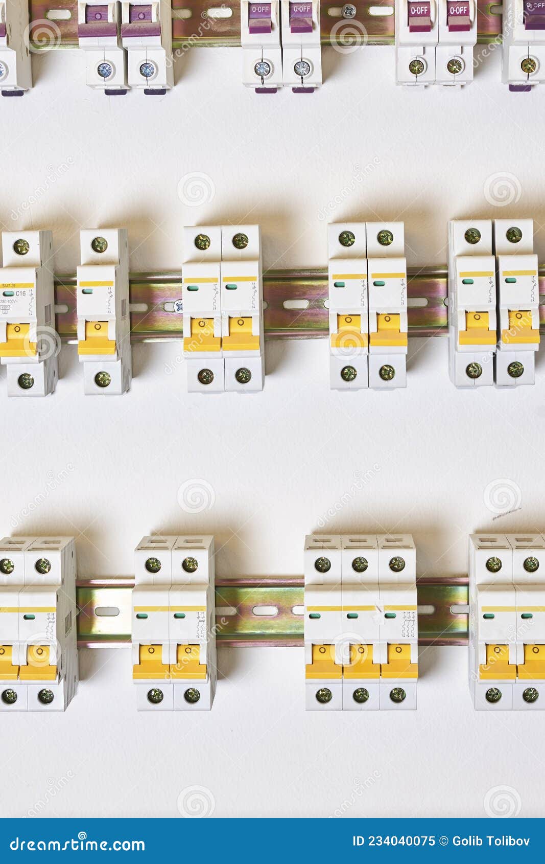 Electrical Circuit Breakers Stock Image - Image of automatic, engineer ...