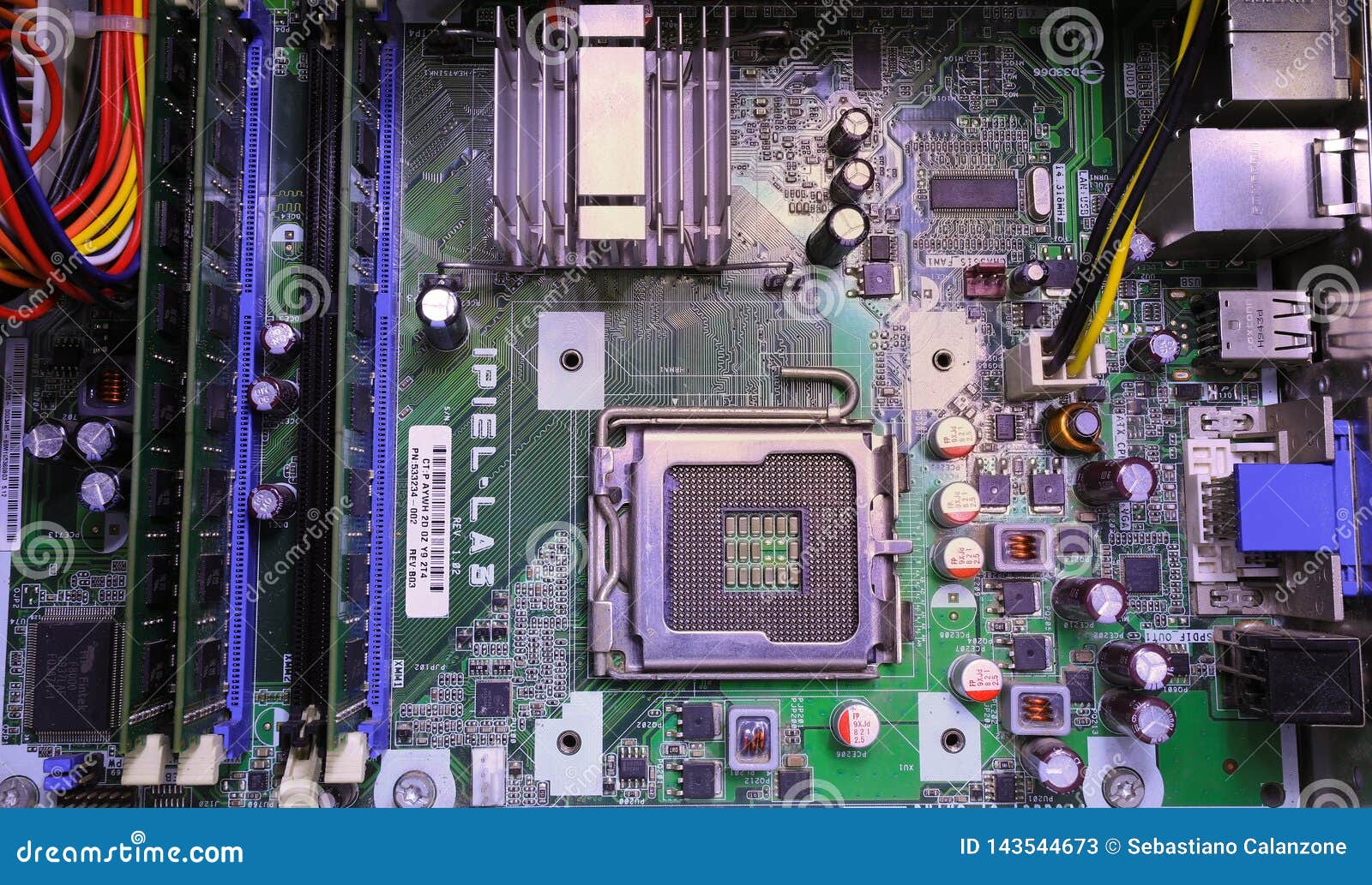 CPU Processor Housing Motherboard Computer Housing Stock Image - Image ...