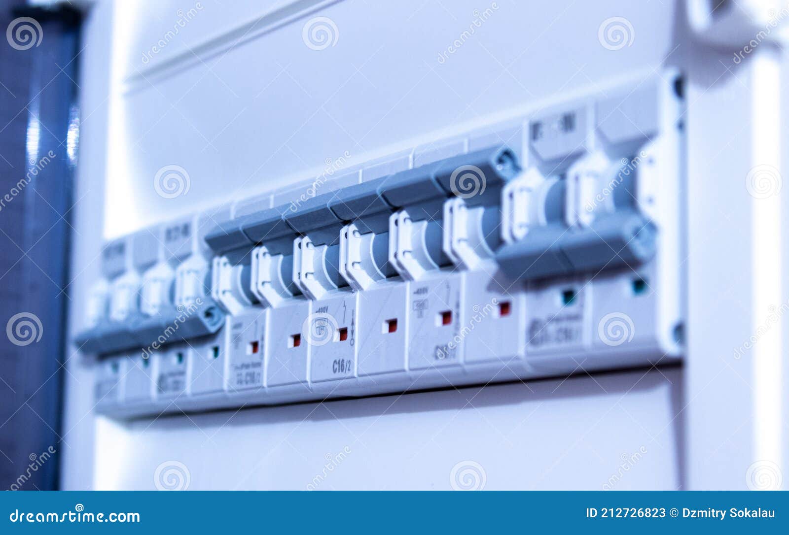 Electrical Circuit Controller. Electrical Installation Concept. Close ...