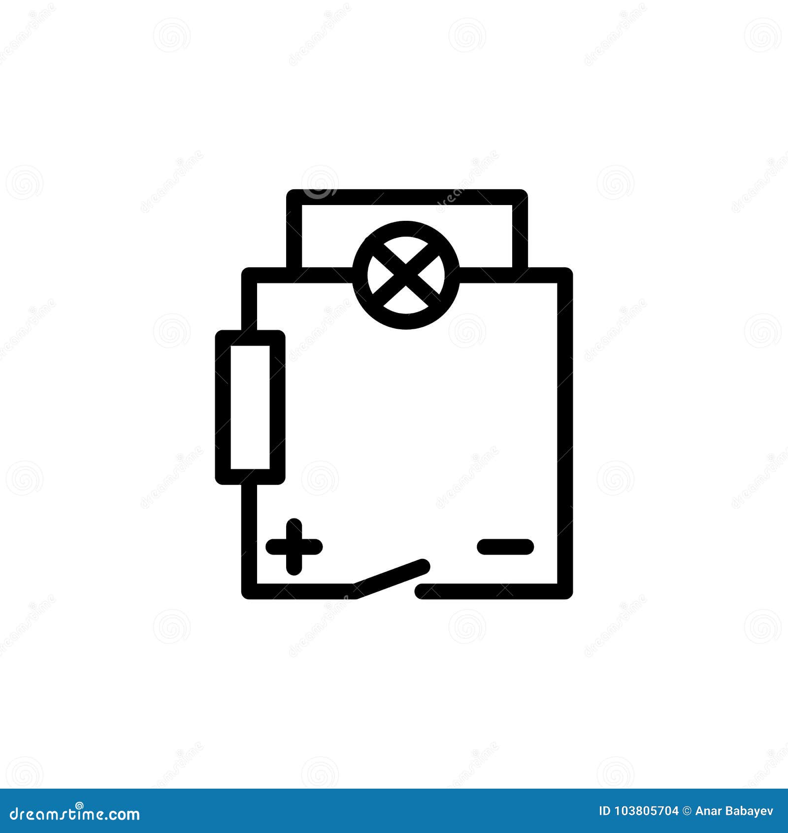 Electrical circuit icon stock vector. Illustration of concept - 103805704