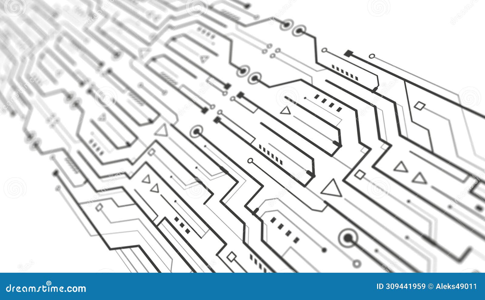 Electrical Circuit Technical Drawing. Engineering Industry of the ...