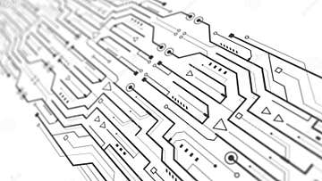 Electrical Circuit Technical Drawing. Engineering Industry of the ...