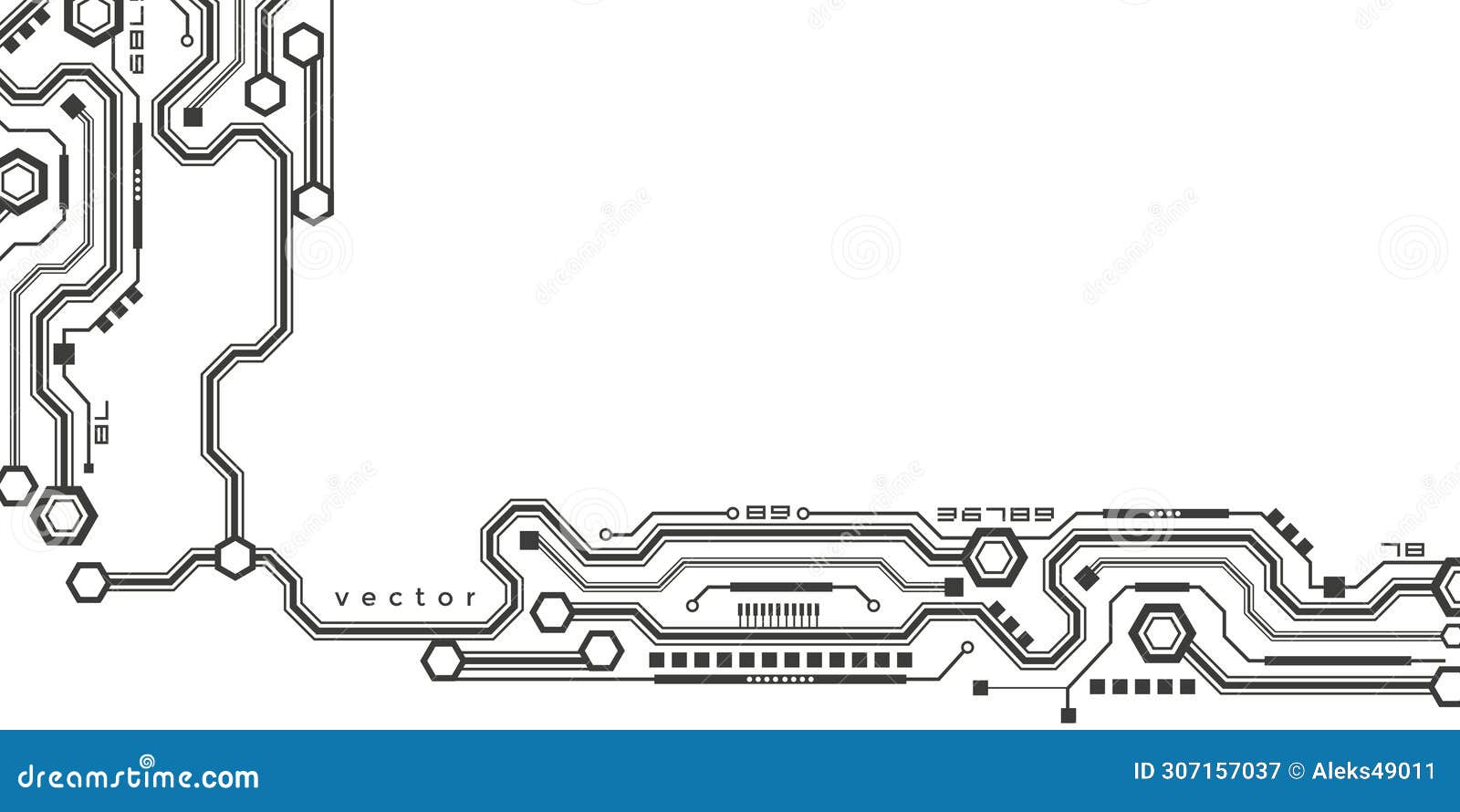 Electrical Circuit Technical Drawing. Engineering Industry of the ...