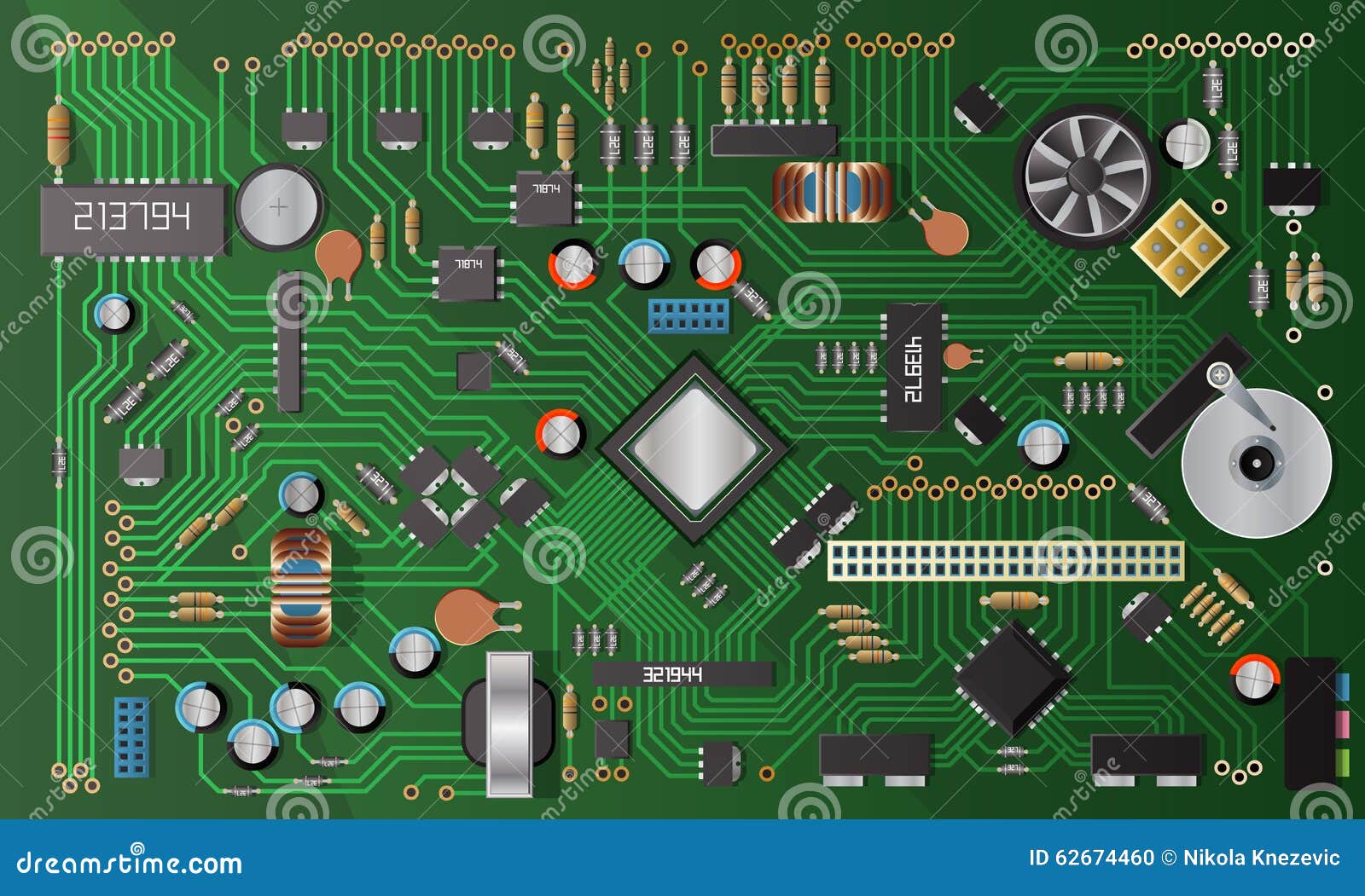 Electrical Component Symbol For Voltage And Current Cartoon Vector ...