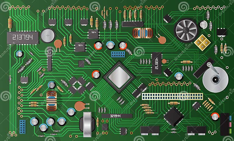 Electrical component chip stock illustration. Illustration of ...