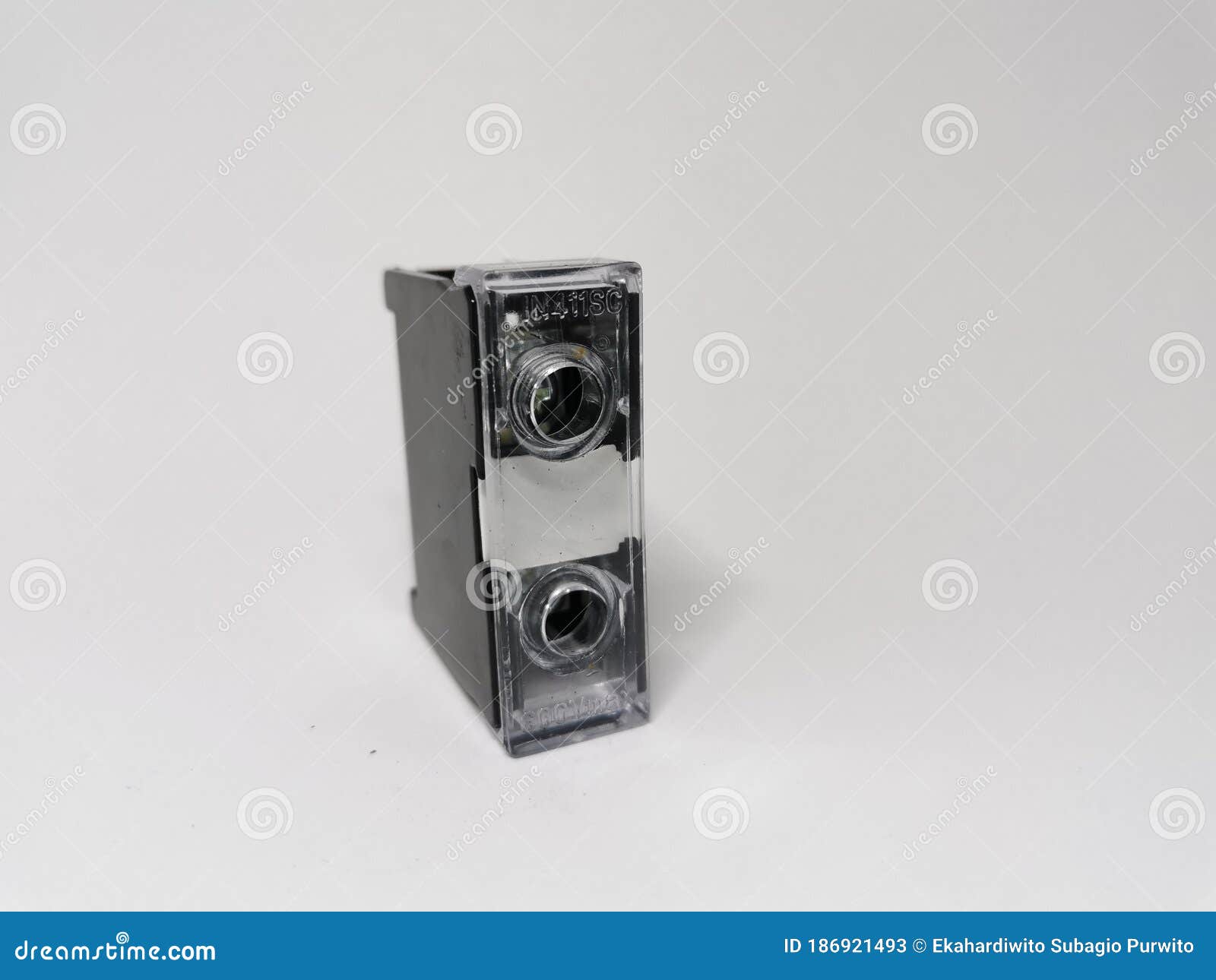 60A Terminal Block on White Background Stock Image - Image of block ...