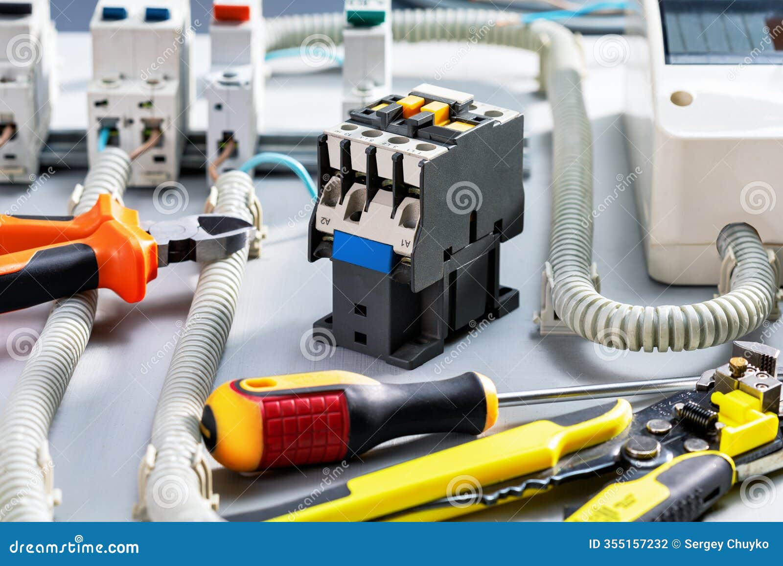 Electrical Component, Equipment and Tools. Stock Photo - Image of ...