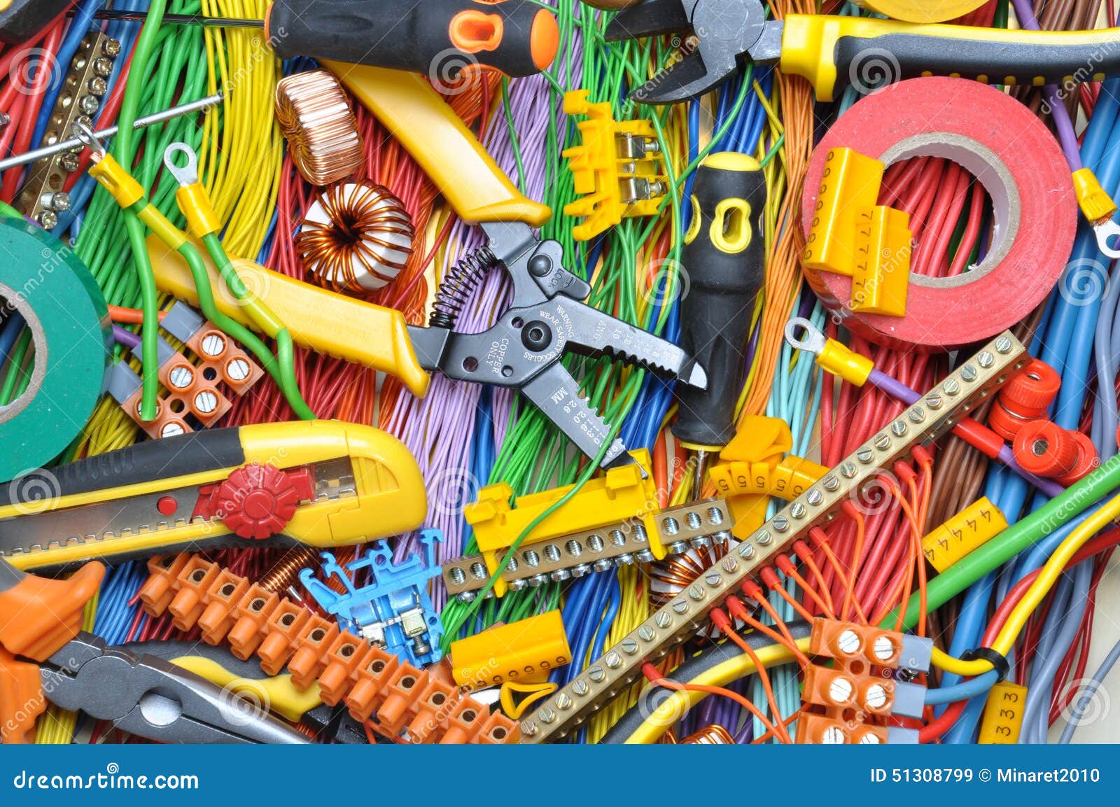 Electrical Component Kit and Tools Stock Image - Image of maintenance ...