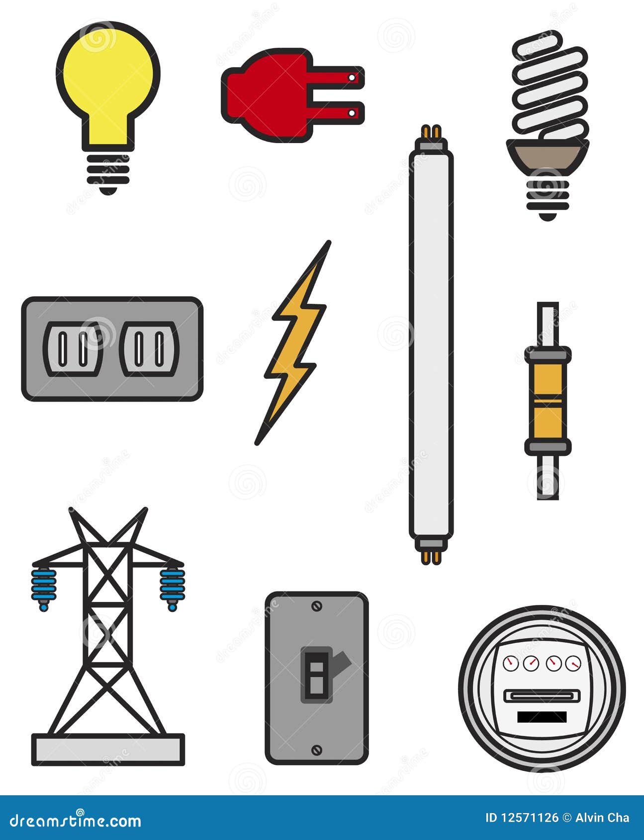 Electrical components stock illustration. Illustration of switch - 12571126