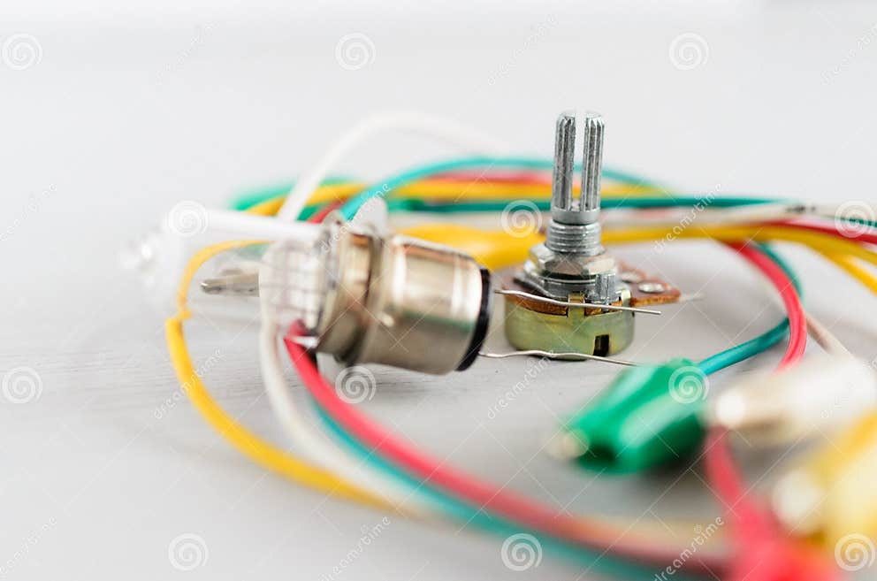 Electrical Components on White Background Stock Photo - Image of ...