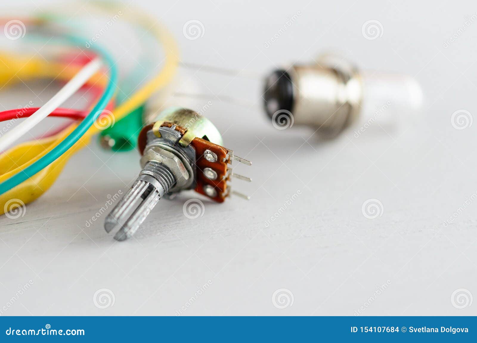 Electrical Components on White Background Stock Photo - Image of ...