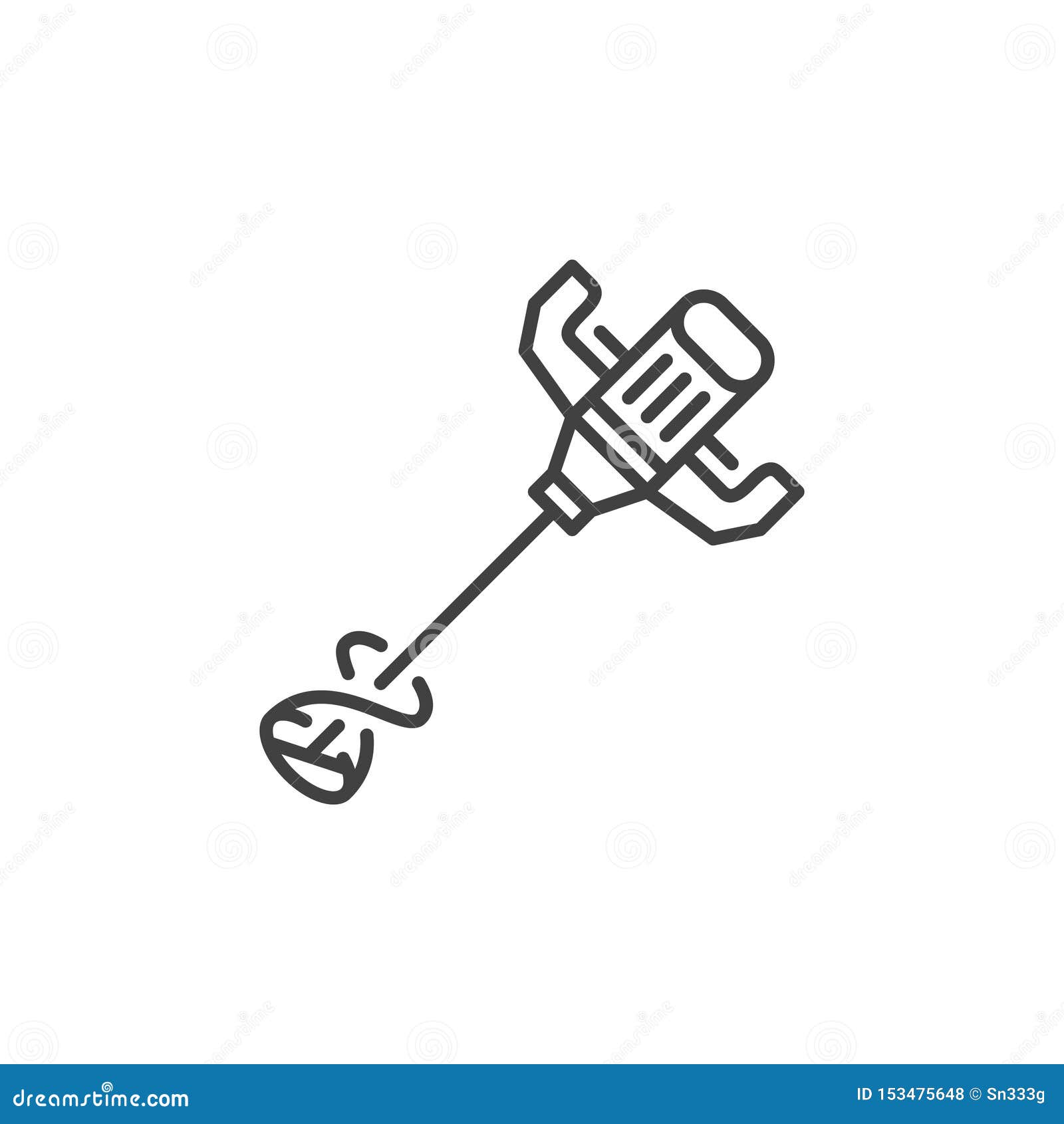 Electrical Concrete Hand Mixer or Mortar Mixer Vector Icon Stock Vector ...