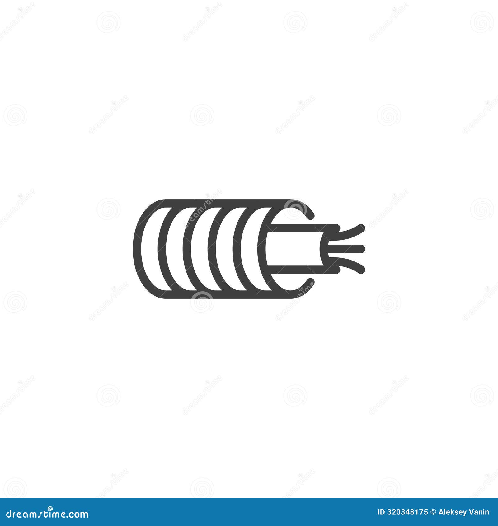 Electrical Conduit Pipe Line Icon Stock Illustration - Illustration of ...