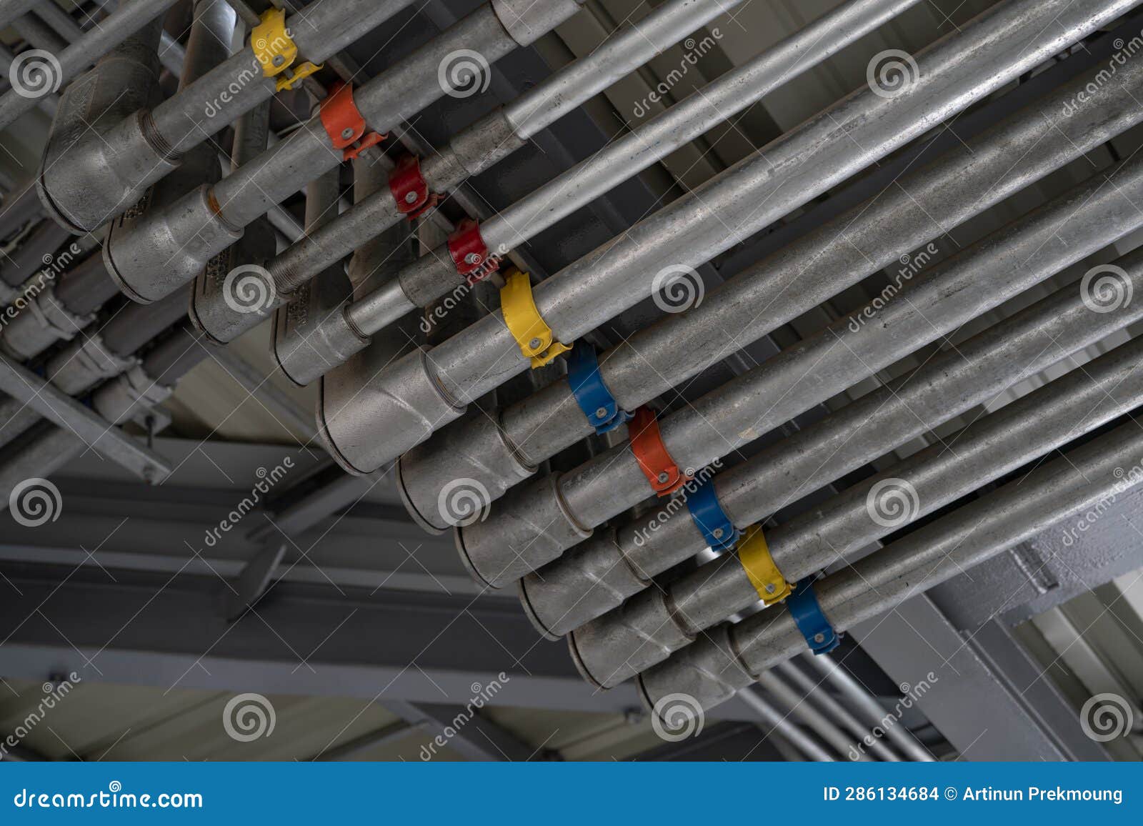 Electrical Conduit System and Tube of Electric Cable Installed on ...