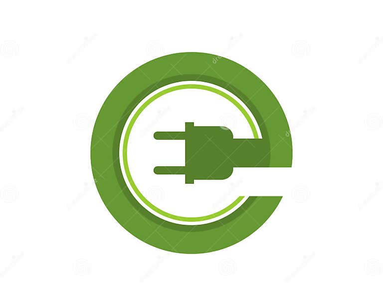 Electrical Connection with Circle Shape Logo Stock Vector ...