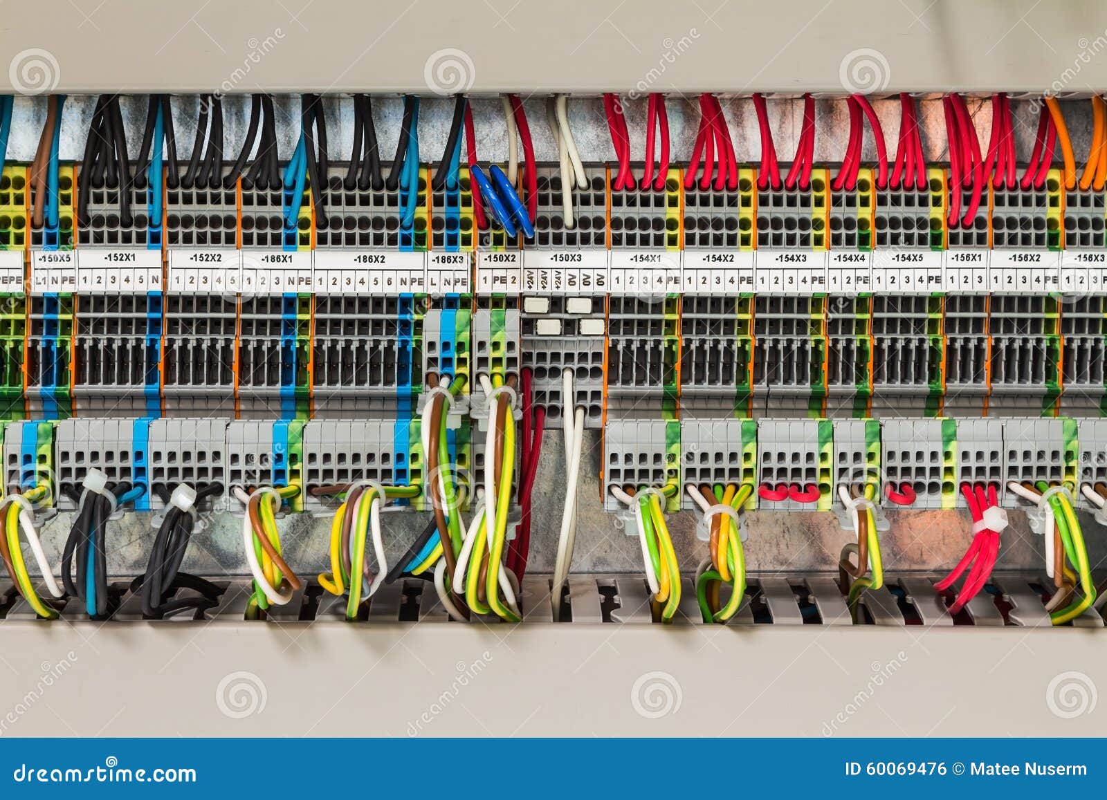 Electrical Connection in Control Cublicle Stock Photo - Image of ...