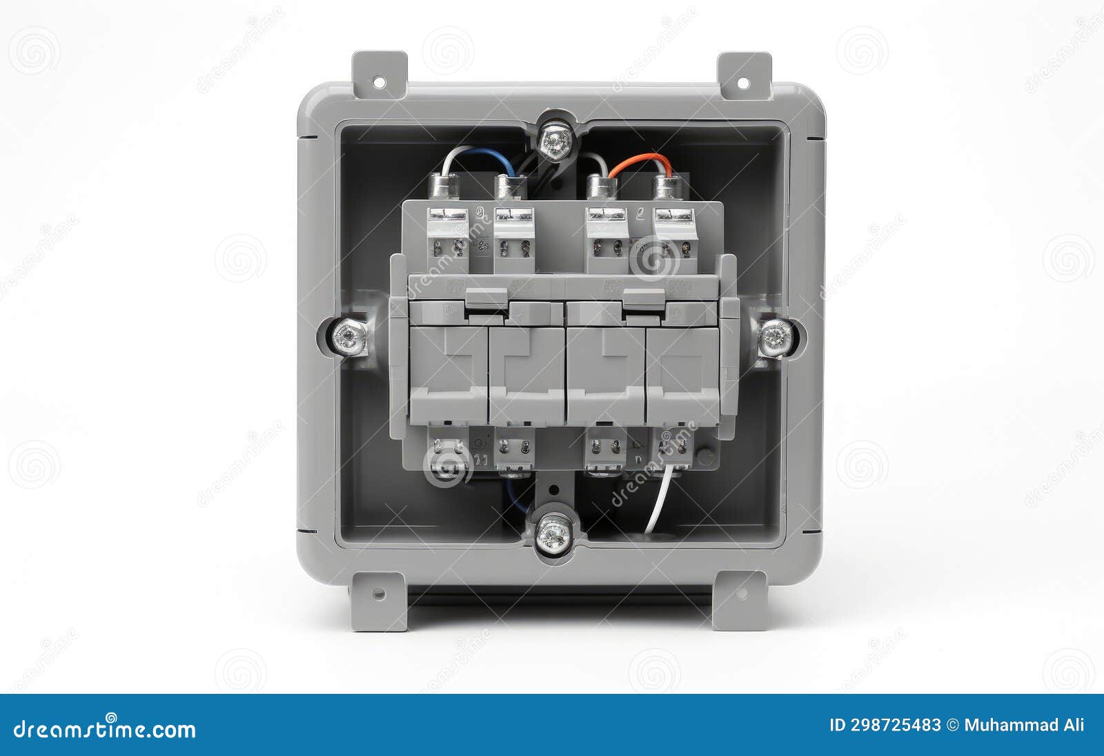 Electrical Connection Hub on White Background Stock Image - Image of ...
