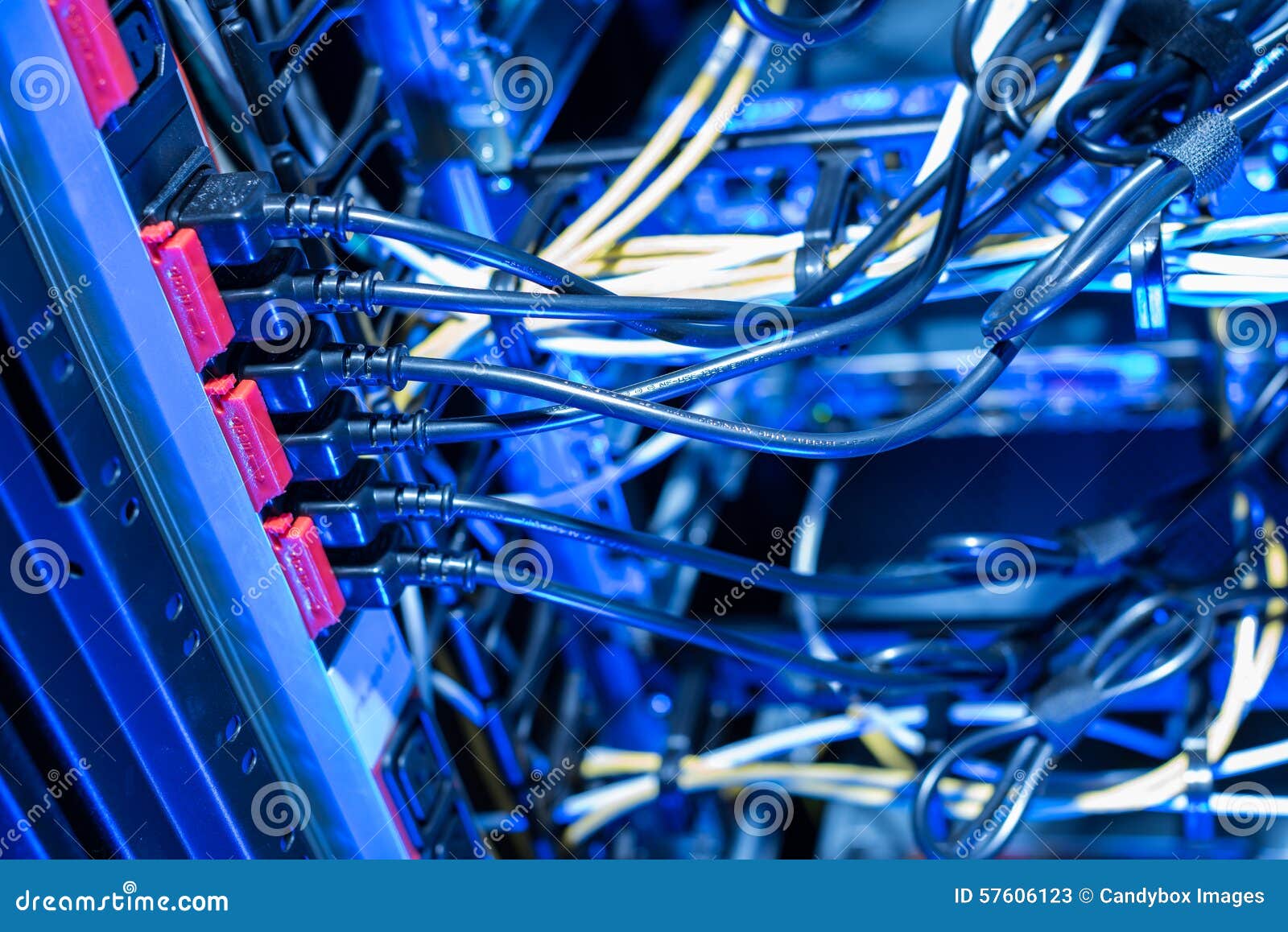 Electrical Connection of Internet Servers Stock Image - Image of ...