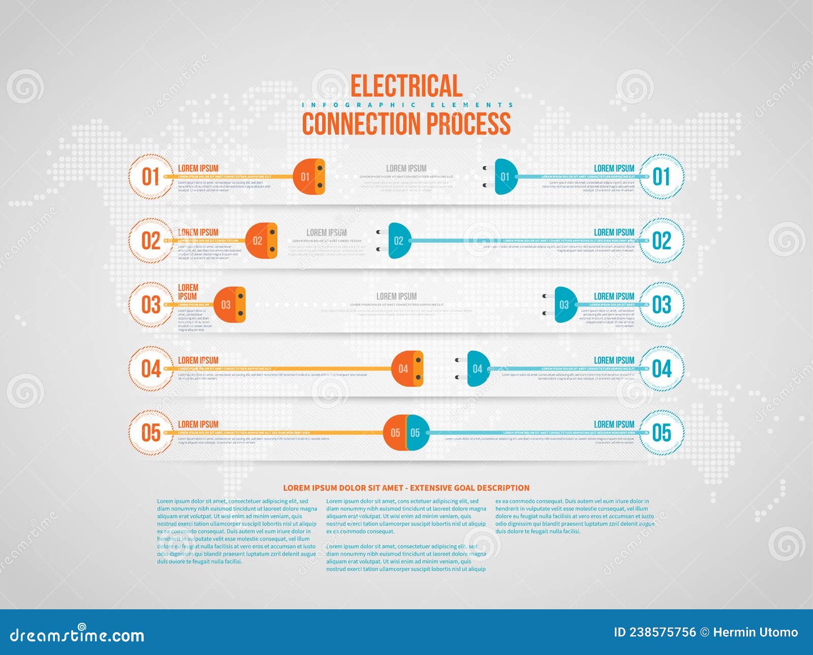 Electrical Connection Process Infographic Stock Vector - Illustration ...