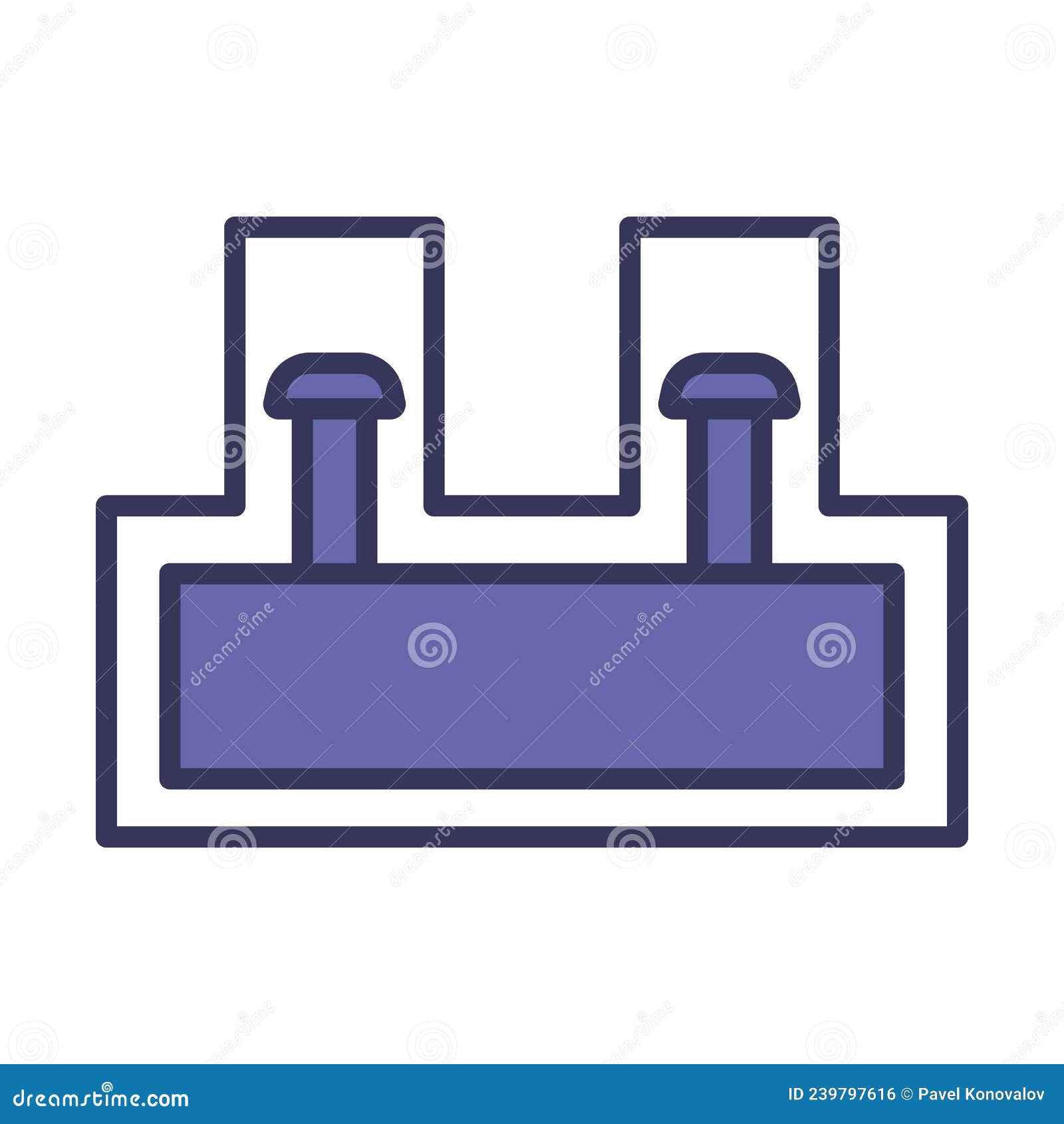 Electrical Connection Terminal Icon Stock Vector - Illustration of ...