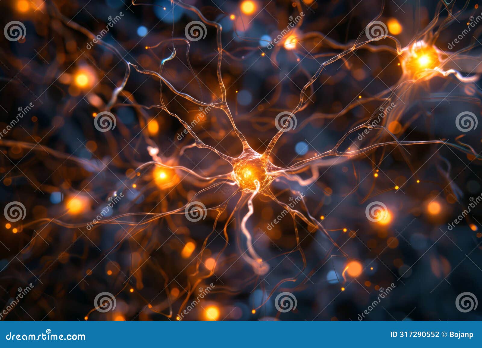 Electrical Connections, Neurons in Action Illustration Stock ...