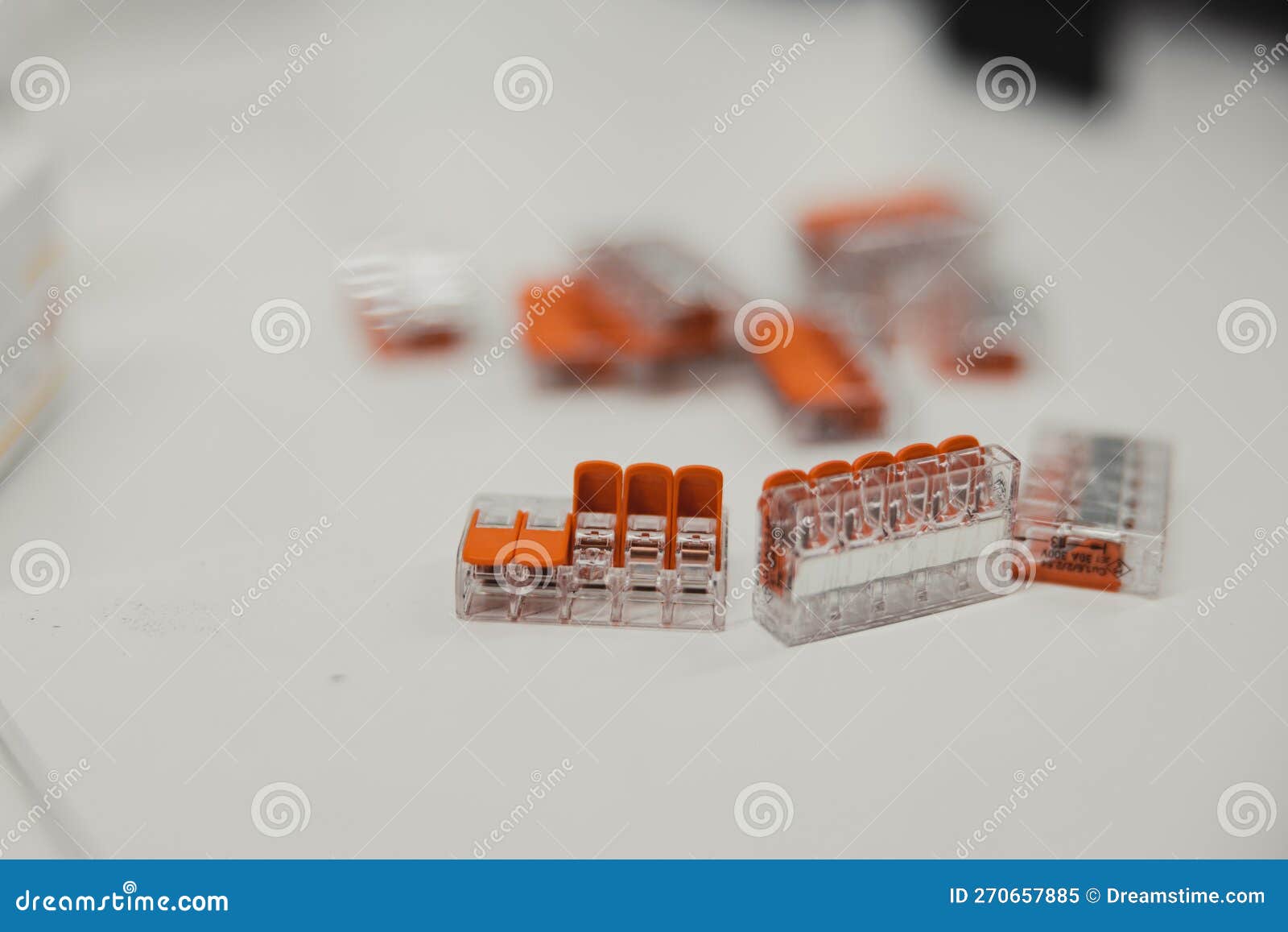 Electrical Connector Clamps for Soldered or Copper Cables. Stock Image ...