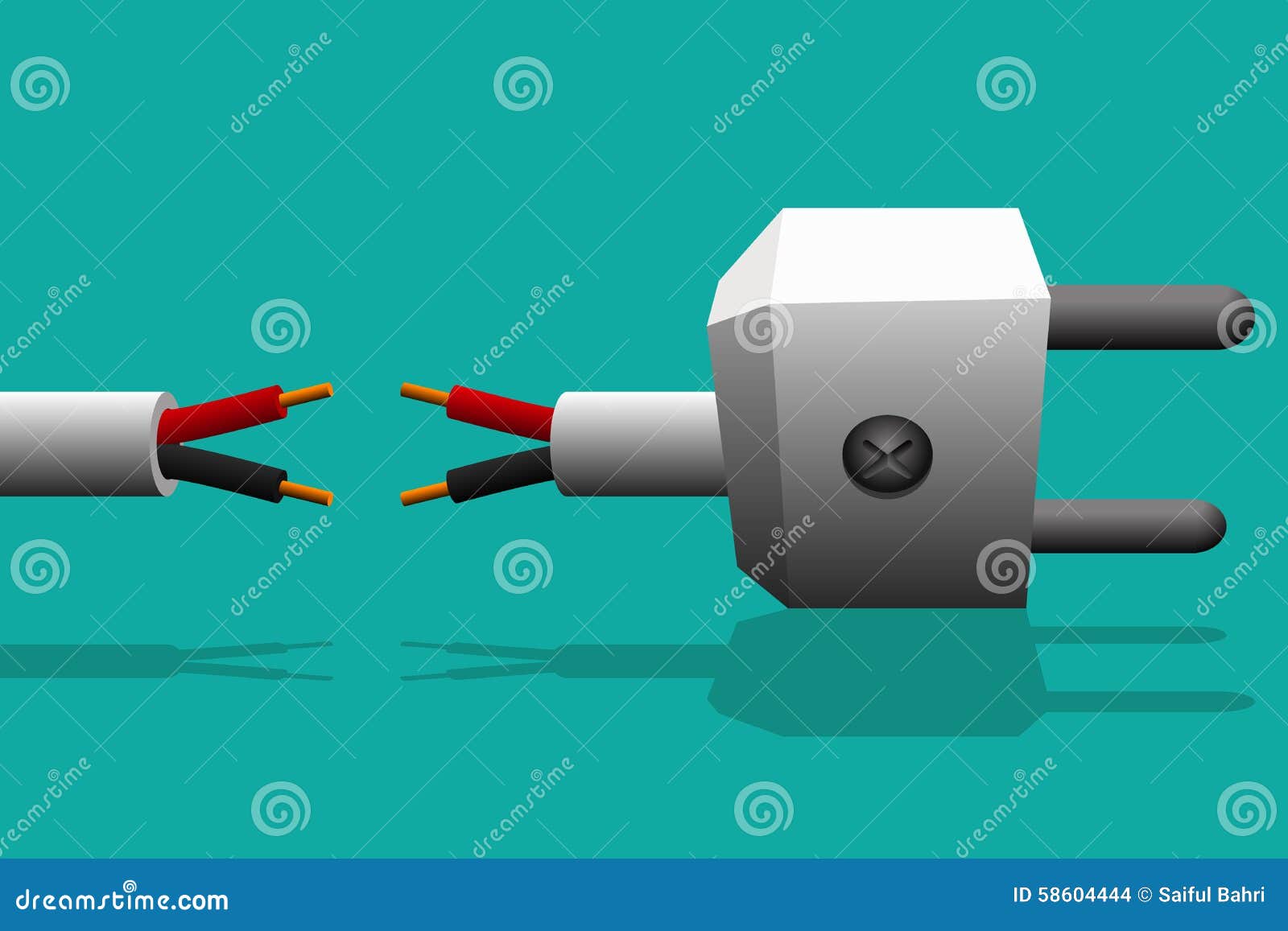 Electrical Connector with the Electrical Wiring is Not Connected or ...
