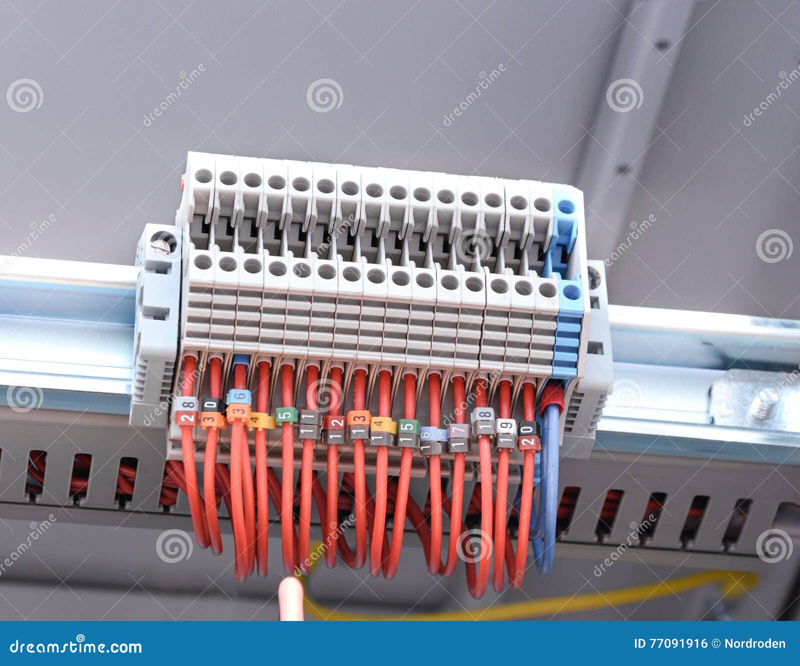 The Electrical Connector Terminals Installed on the Bus. Stock Photo ...