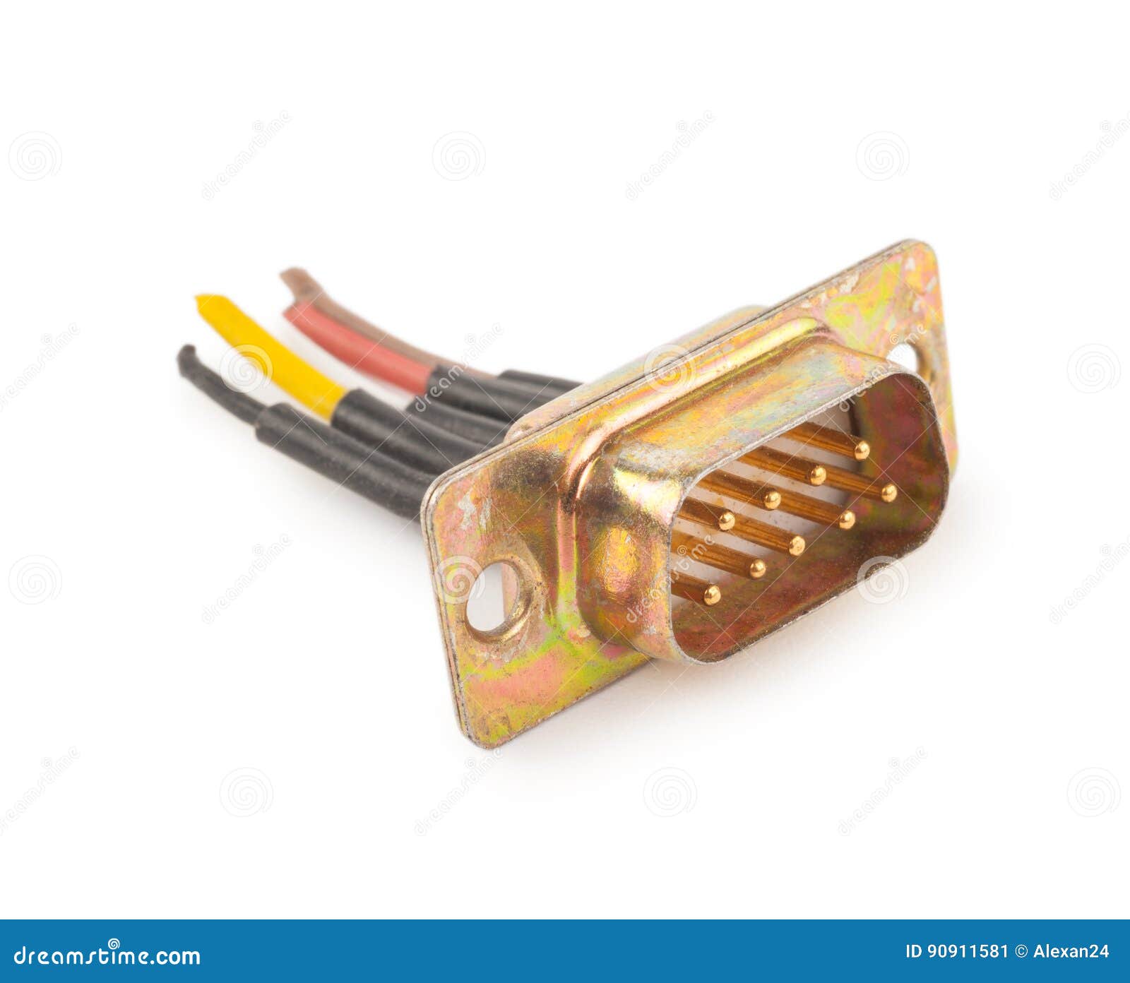 Two Electrical Connector On Light Background Stock Image ...