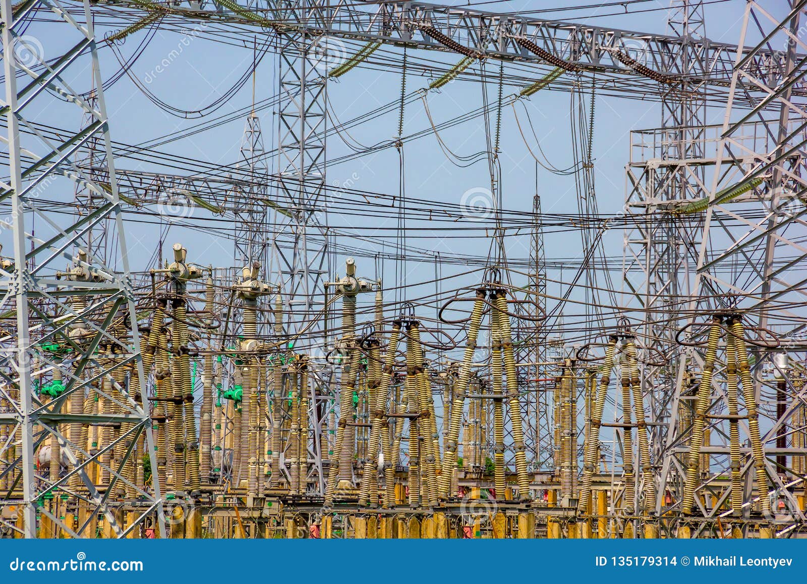 Electrical Connectors of Electrical Distribution Station Stock Photo ...