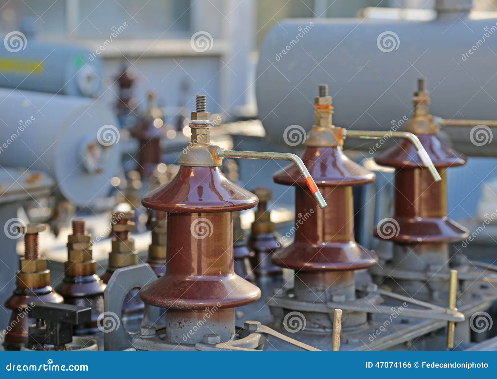 Electrical Connectors of an Old Electric Current Transformer Stock ...