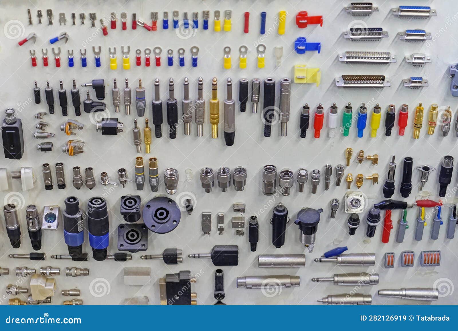 Electrical Connectors Parts Stock Image - Image of color, plugs: 282126919