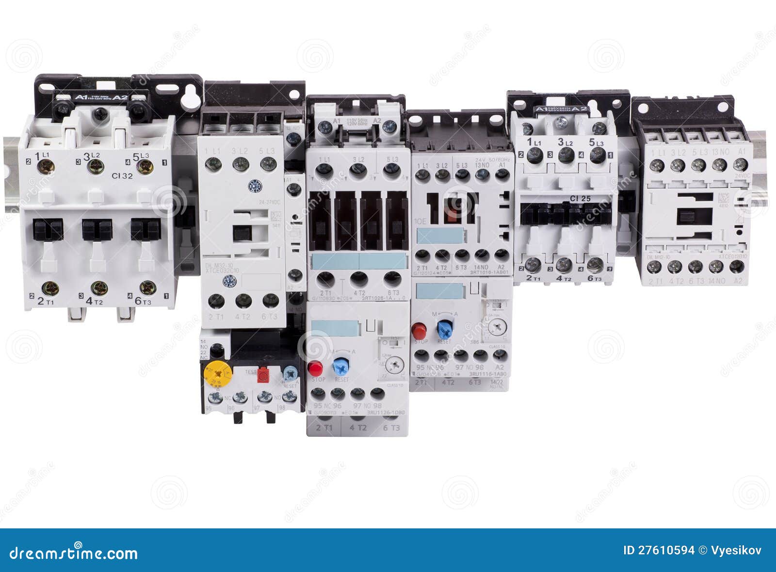 Electrical contactors stock photo. Image of electricity - 27610594