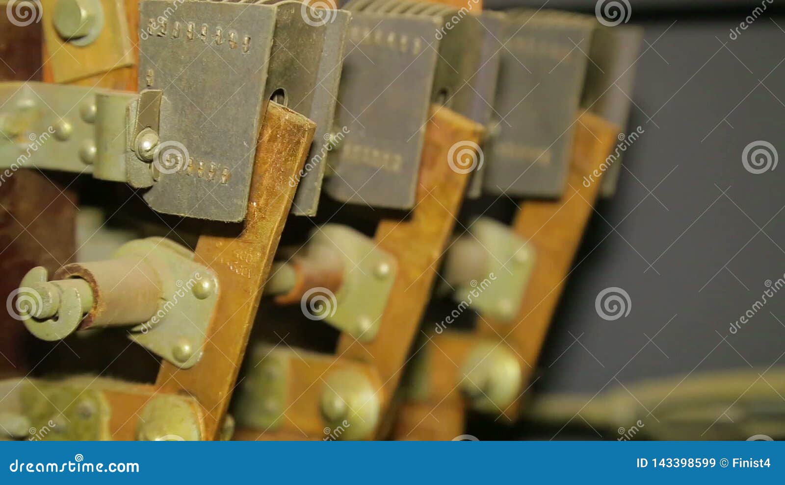 Electrical Contacts Arc Suppressors in a Switchboard in a Control Room ...