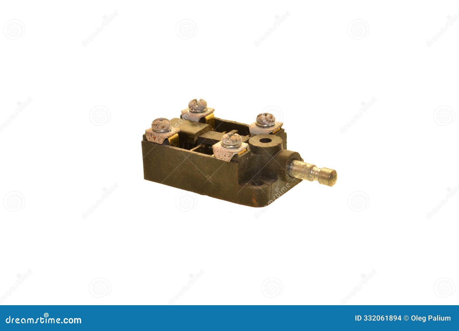 Electrical Contacts Isolated on White Background Stock Photo - Image of ...