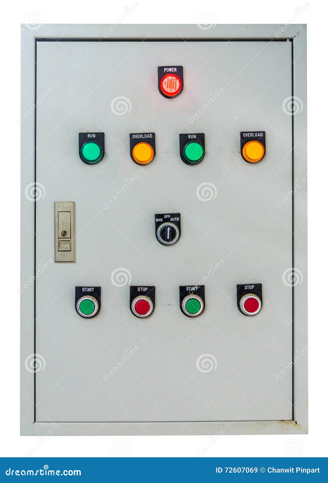 Electrical Control Box on White Background Stock Image - Image of board ...